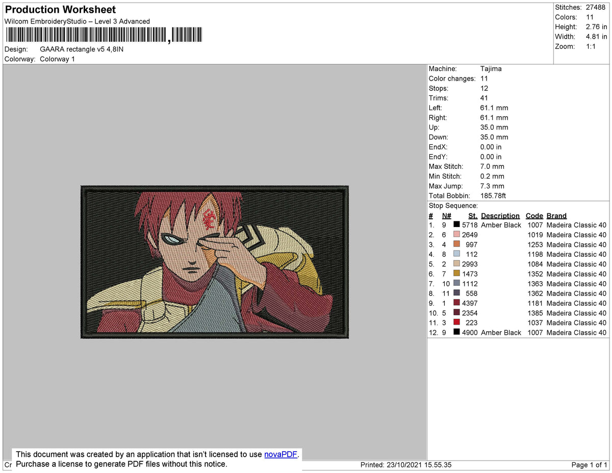 Gaara Rectangle v5 Embroidery – embroiderystores