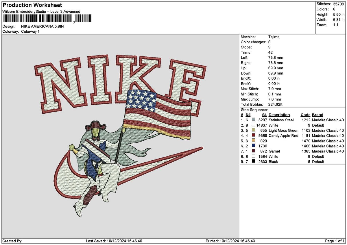 Nike Flag 1012 Embroidery File 6 sizes – embroiderystores