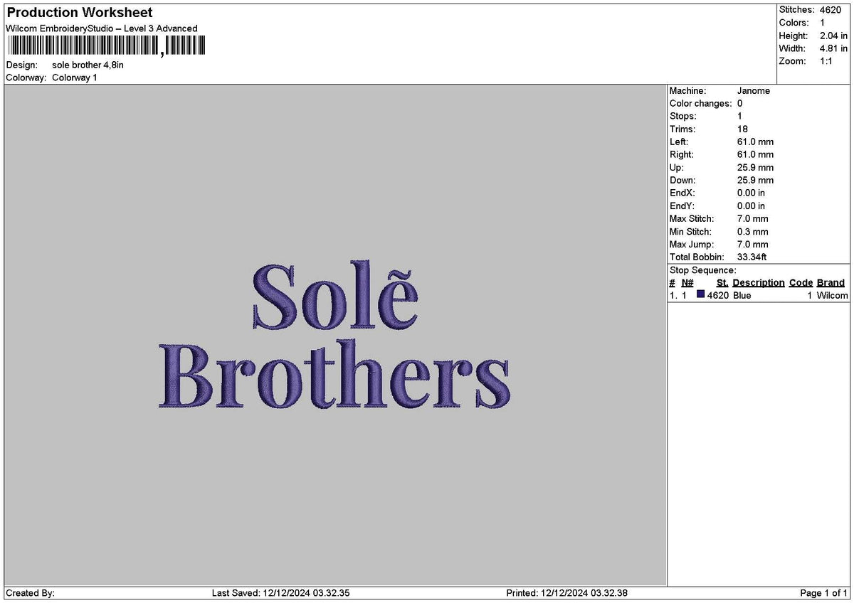 Soletext 01 Embroidery File 6 sizes – embroiderystores