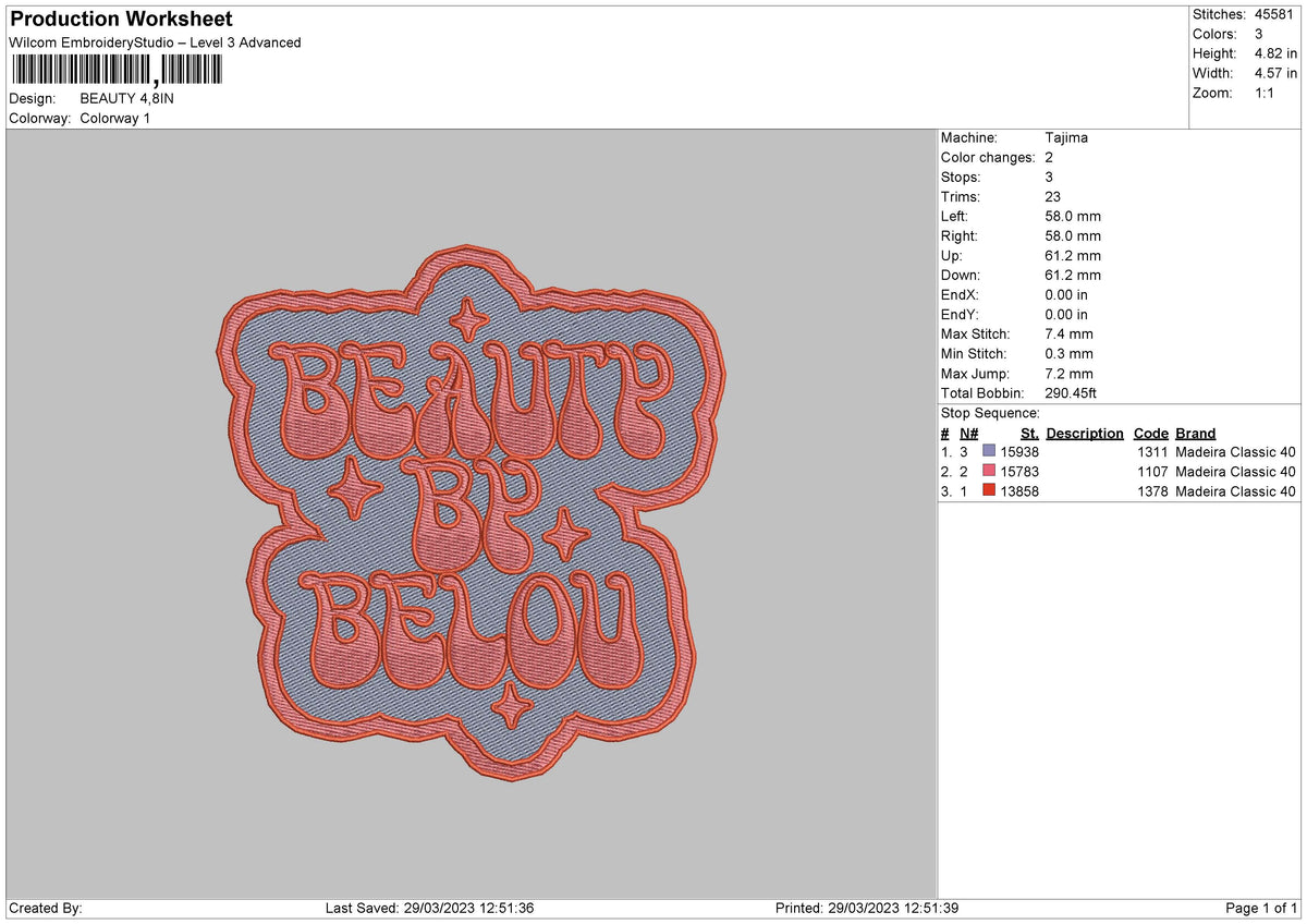 Beauty Txt Embroidery – embroiderystores