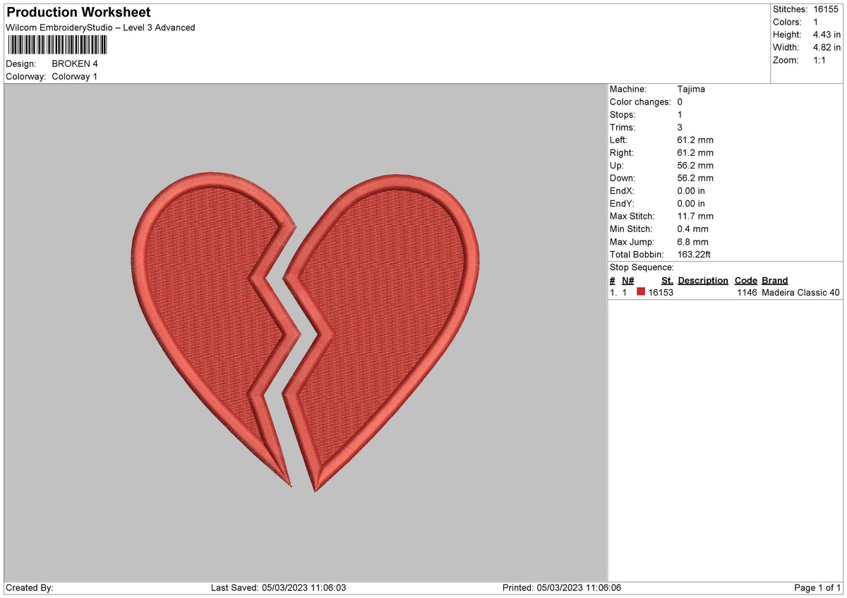 Broken Embroidery File 6 sizes – embroiderystores