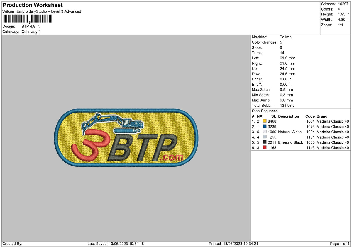 Btp Embroiery File 6 sizes – embroiderystores