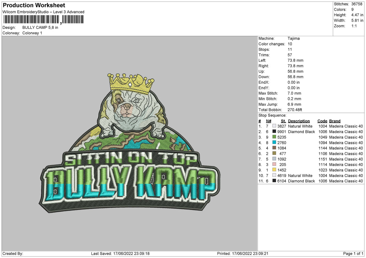 BULLY CAMP Embroidery – embroiderystores