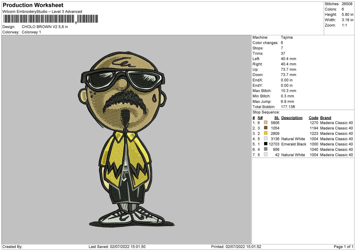 CHOLO BROWN V2 Embroidery – embroiderystores