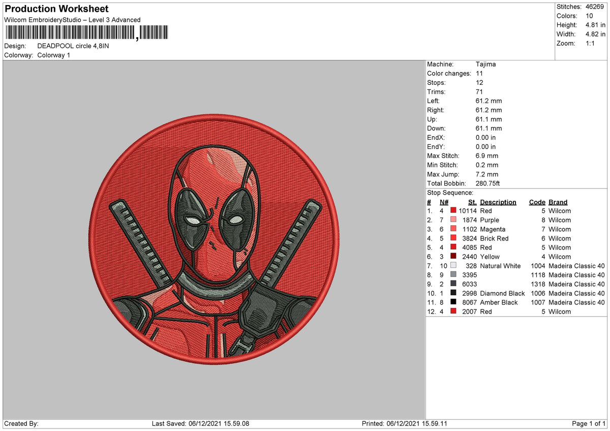 Deadpool Circle – embroiderystores
