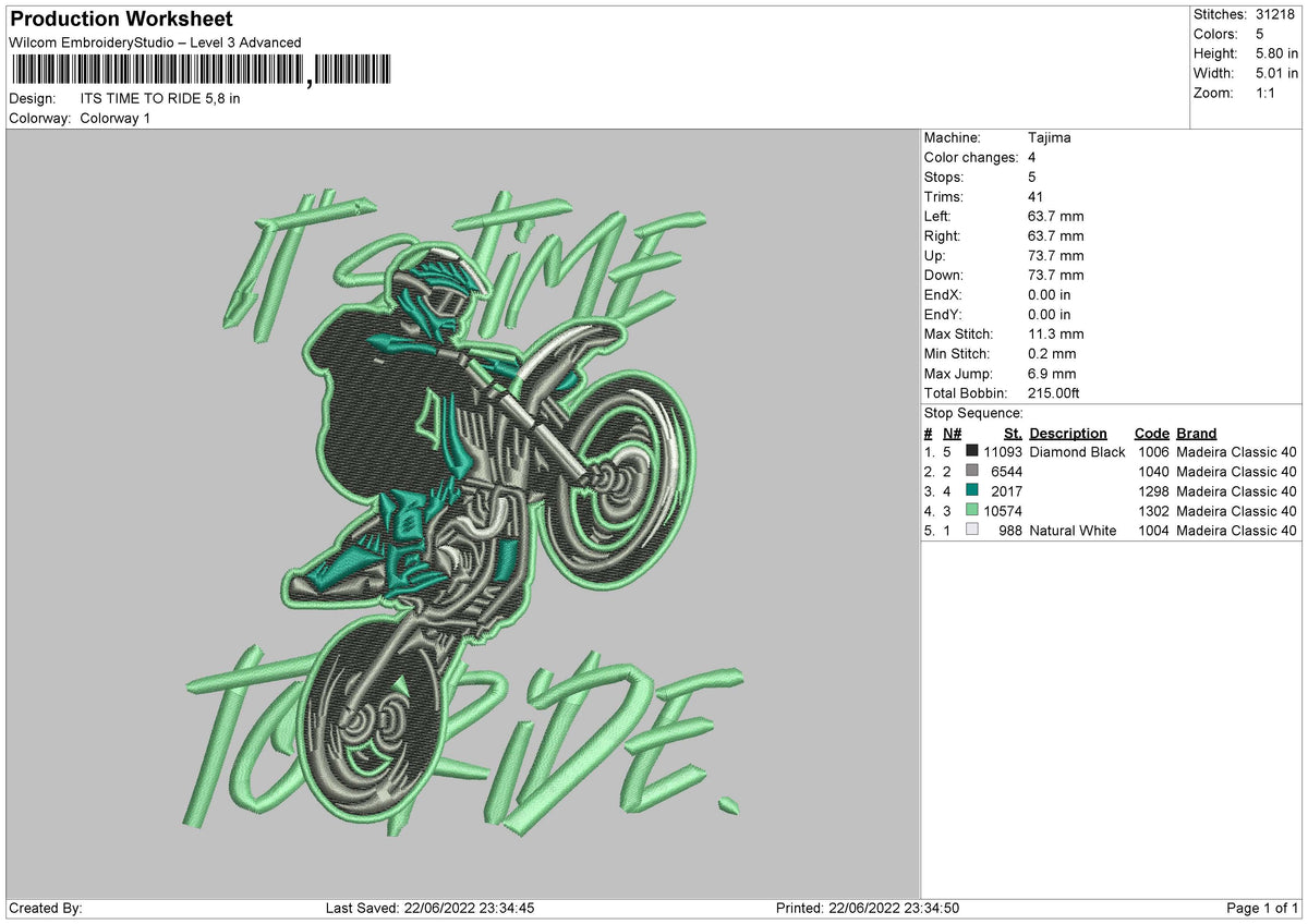 ITS TIME TO RIDE – embroiderystores