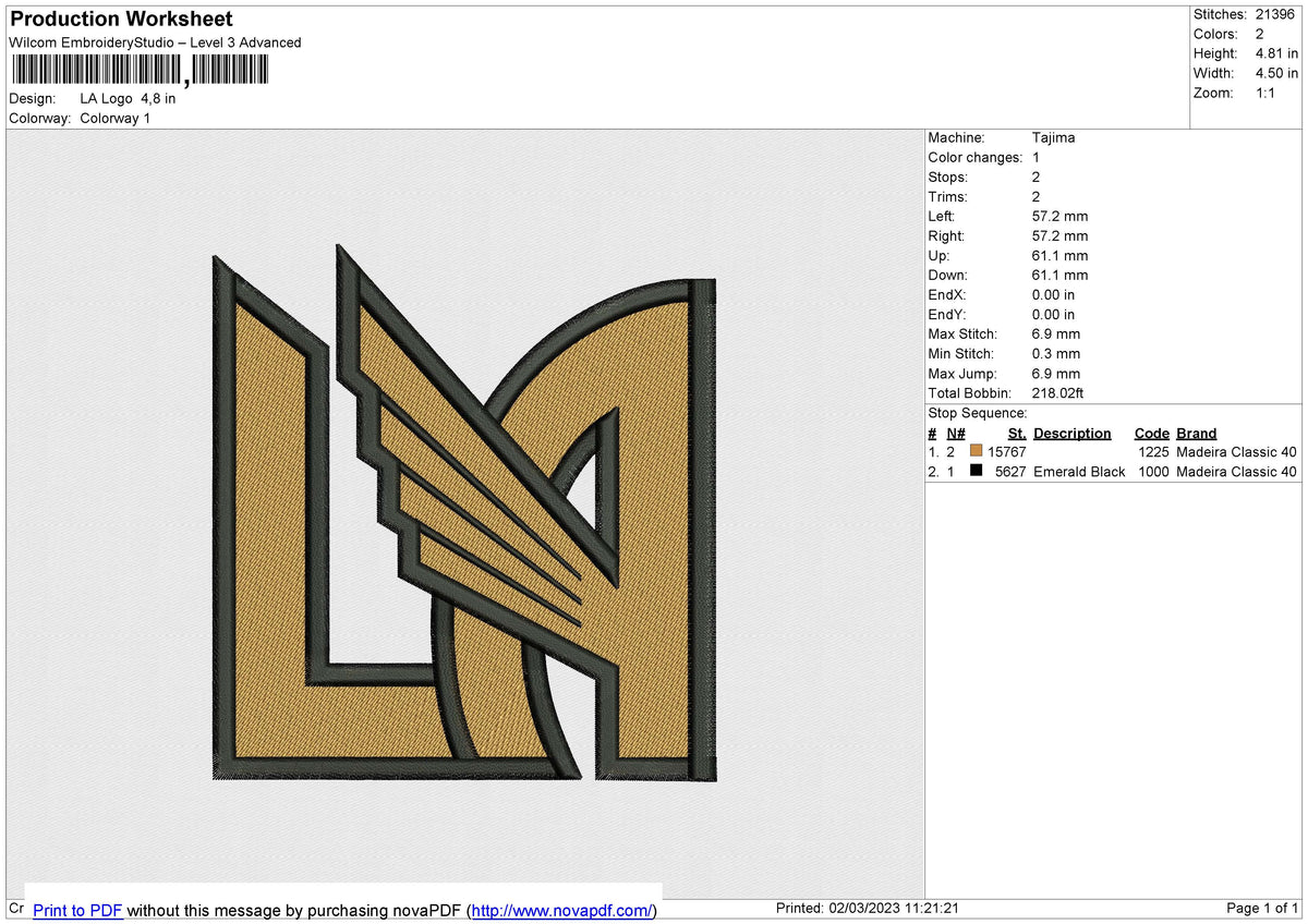LAFC Logo Embroidery – embroiderystores