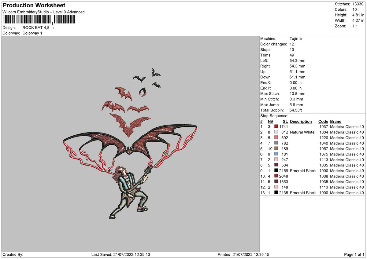 Rock Bat – embroiderystores