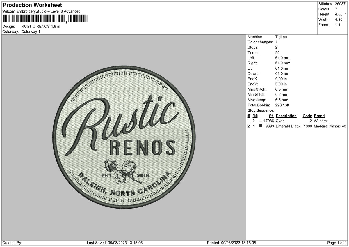 Rustic Embroidery File 6 sizes – embroiderystores