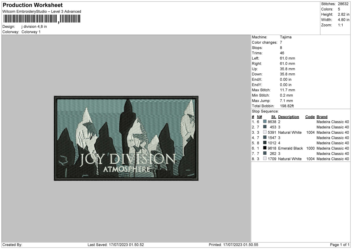 J Division Embroidery File 6 sizes – embroiderystores