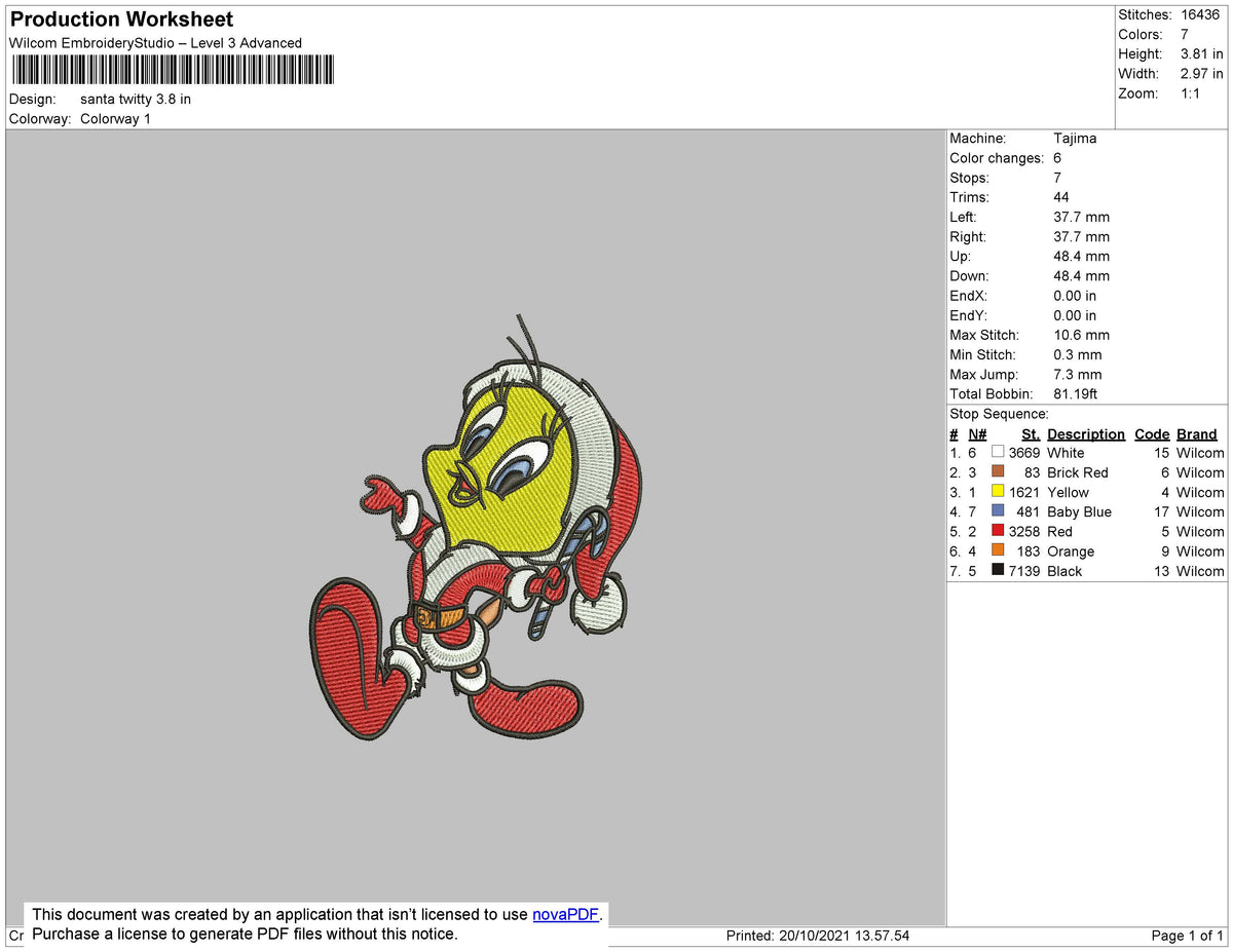 Santa Twitty Embroidery – embroiderystores