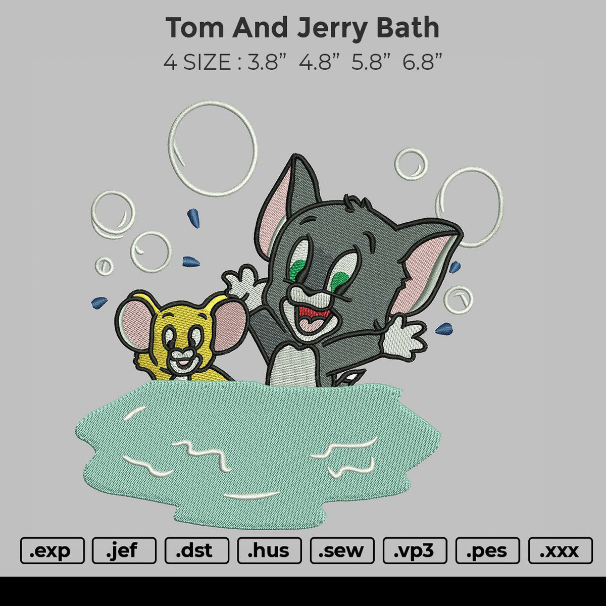 Tom And Jerry Bath – embroiderystores